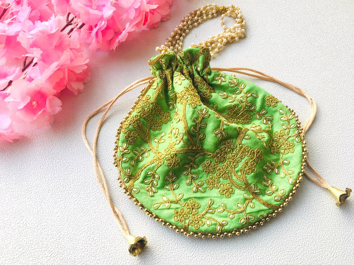 Bulk Embroidered Potli Pouches Beautiful Handmade Potlis With | Etsy