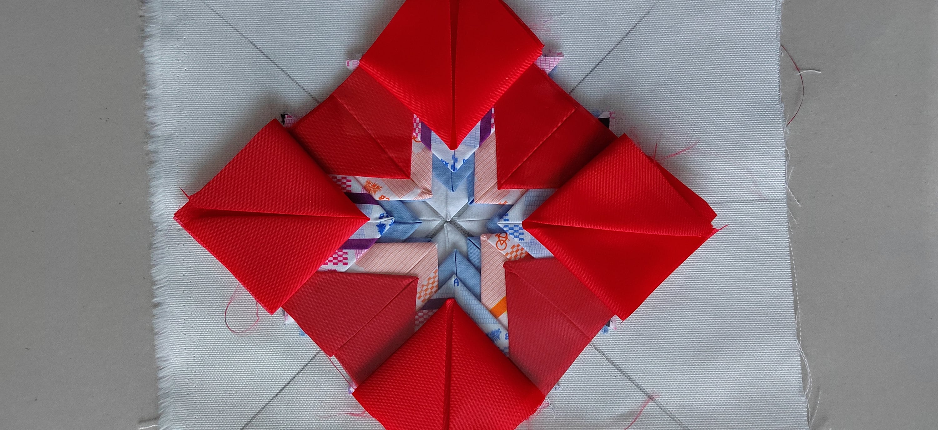 How to Make a Folded Star Squared Hot Pad, Potholder,easy Folded Star ...