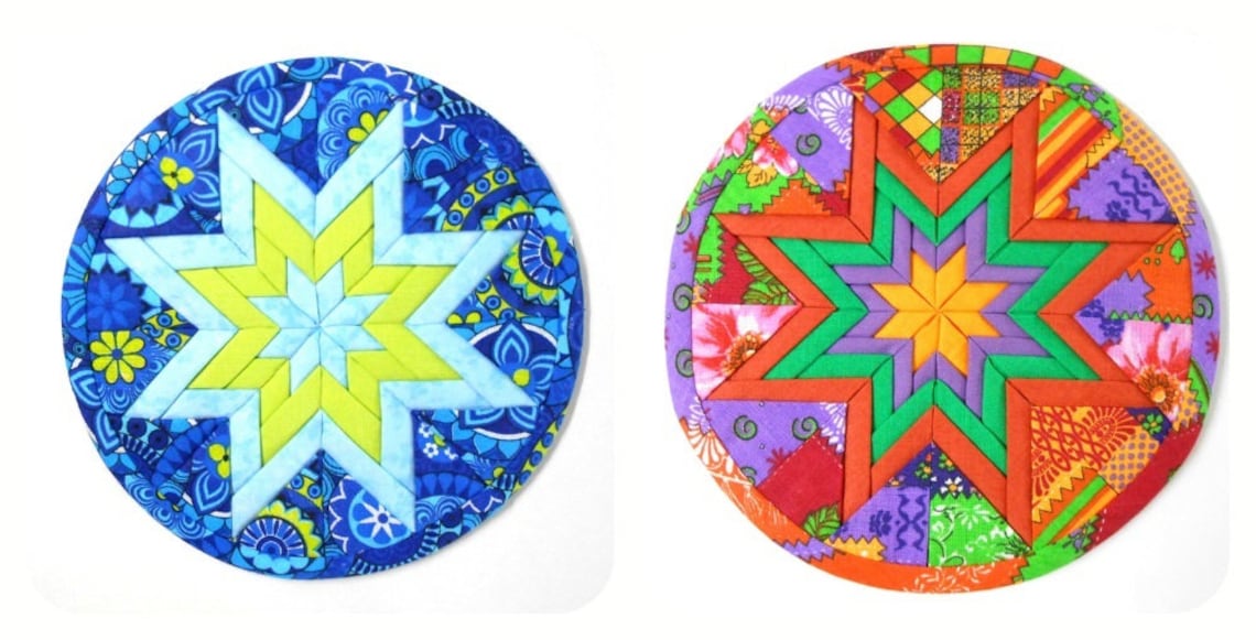Easy Folded Star Potholder Pattern Downloads PDF - Etsy