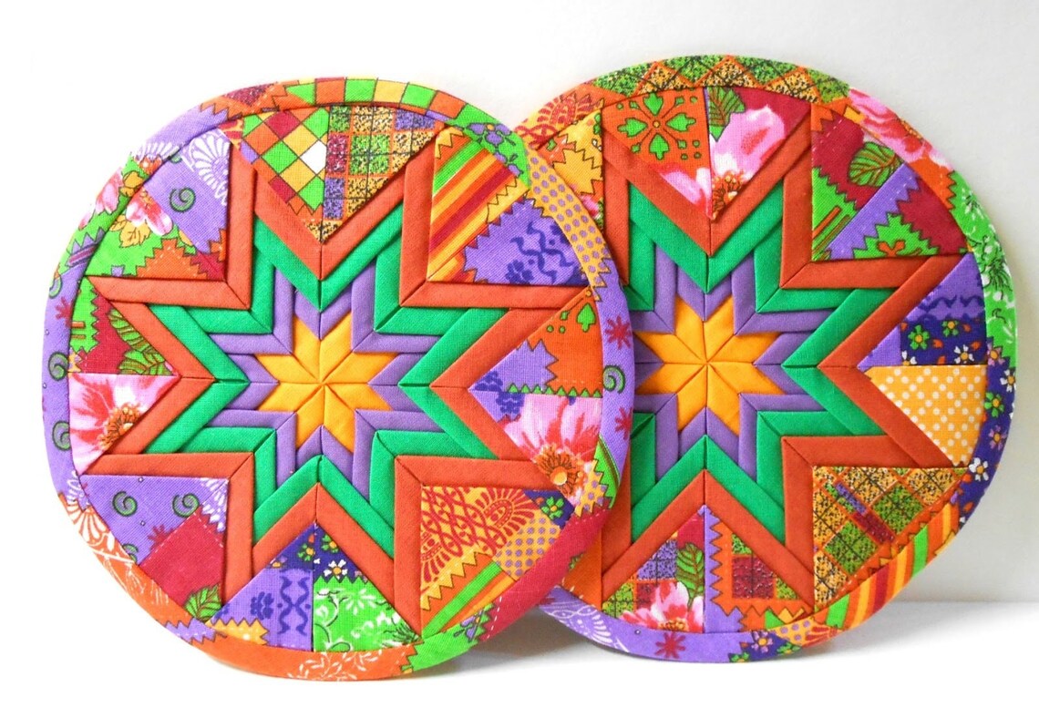 Easy Folded Star Potholder Pattern Downloads PDF - Etsy