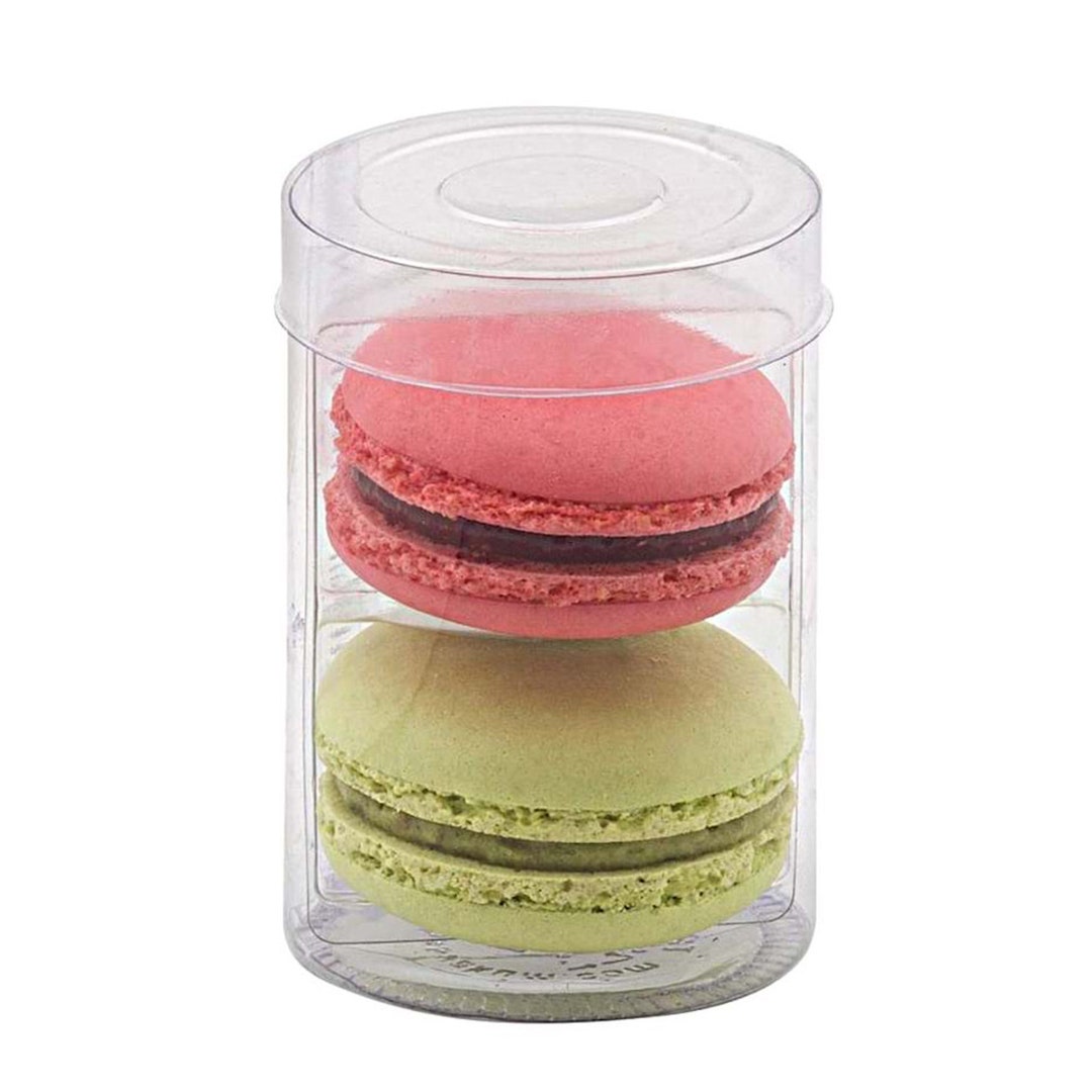 12 Cylinder Crystal Clear Box for Two Macarons Macaron Packaging - Etsy