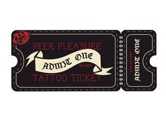 Tattoo Flash Designs- Custom Art Tickets, Tattoo Appointment Gift ...