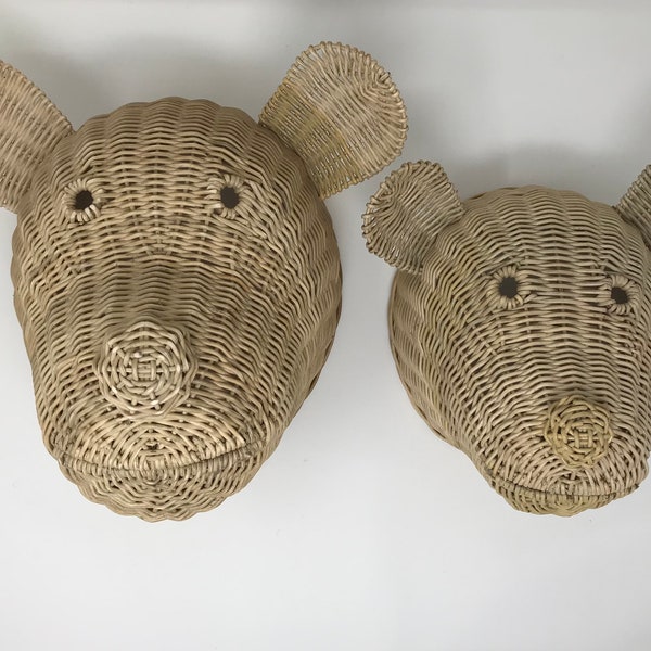 Rattan Animal Head - Etsy