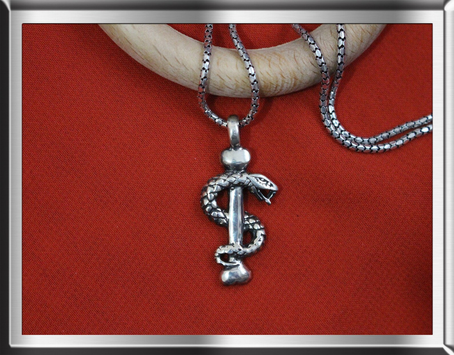 Silver Men's Snake Necklace Snake Tooth Necklace 925 | Etsy