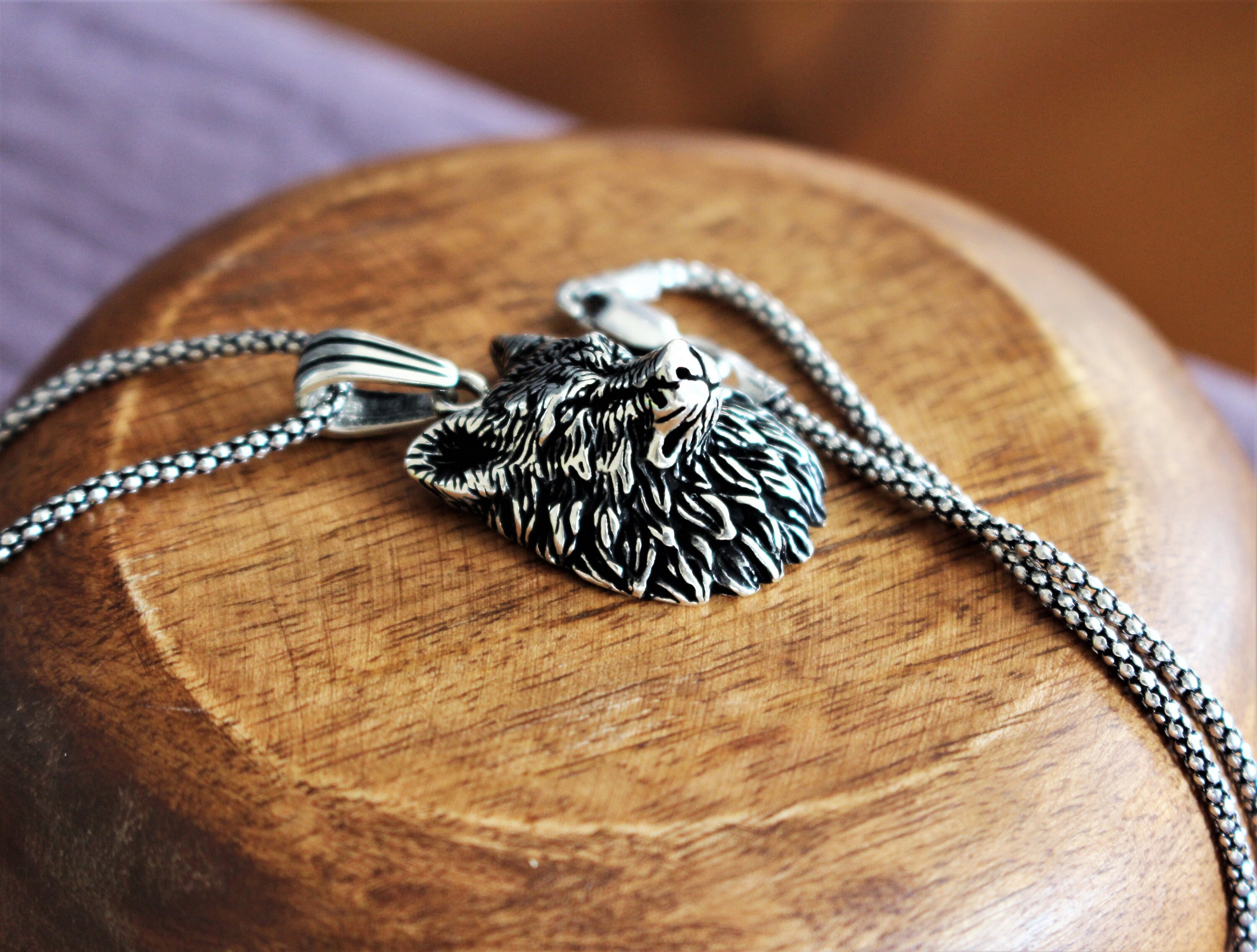 Wolf Necklace for Men Wolf Pendant Necklace Mens Necklace - Etsy Hong Kong