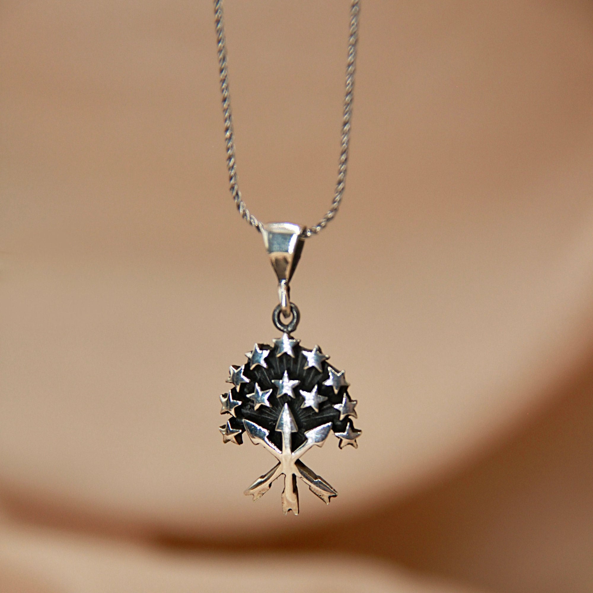 Silver Circassian Flag Necklace, Flag of Adygea Necklace, Circassian ...