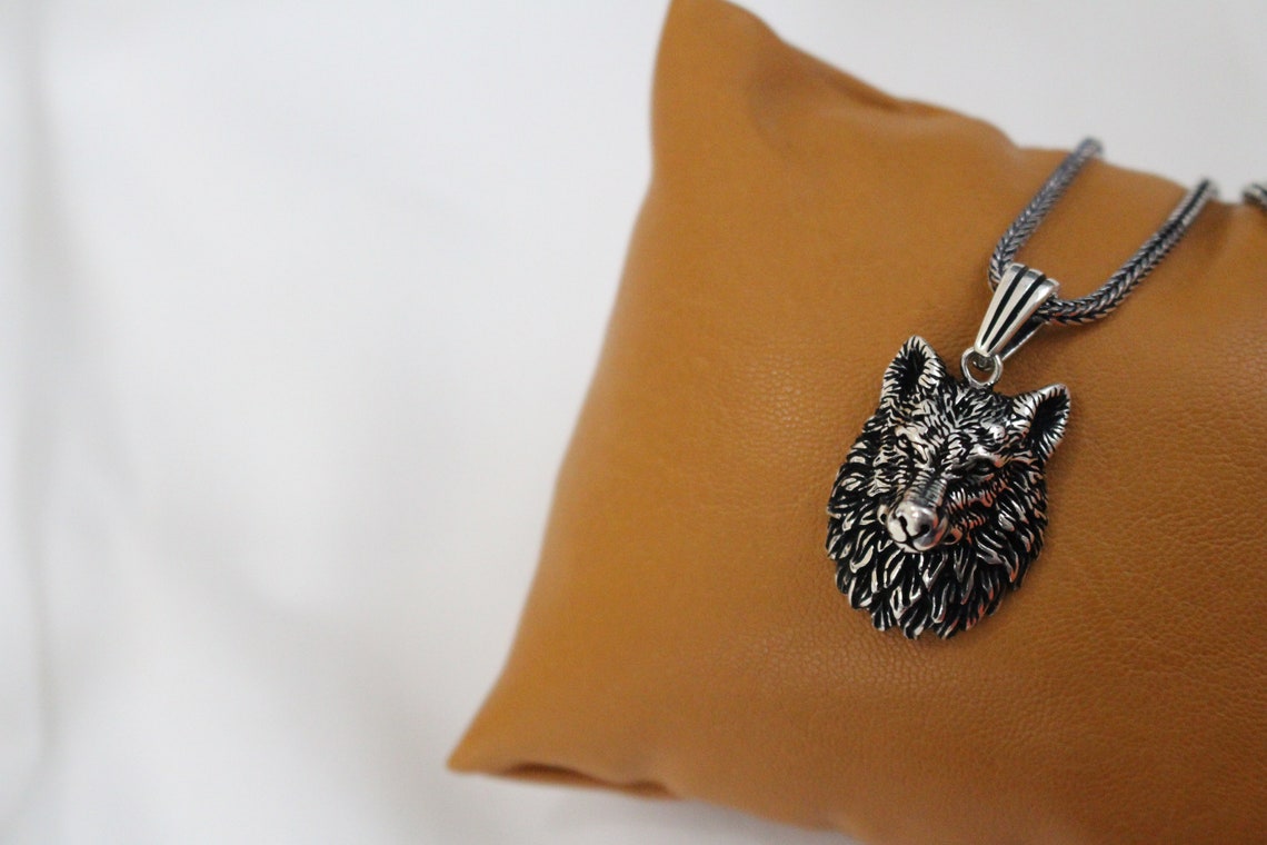 Wolf Necklace for Men Wolf Pendant Necklace Mens Necklace - Etsy Hong Kong