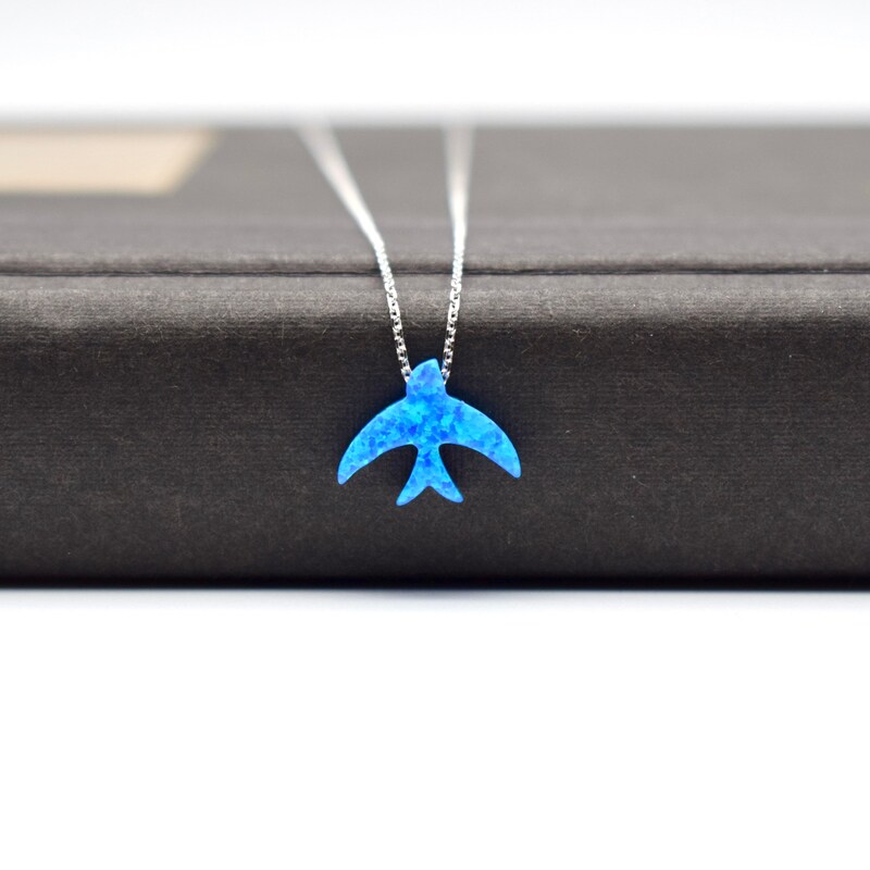 Blue Bird Necklace - Etsy