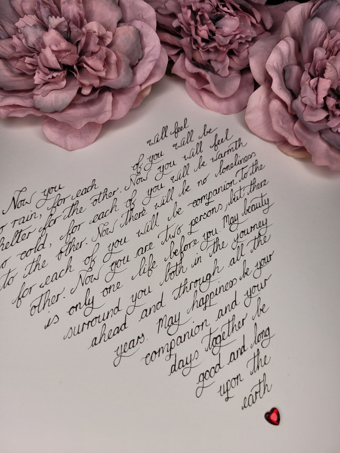 Calligraphy Wedding Blessing Music Gift - Etsy