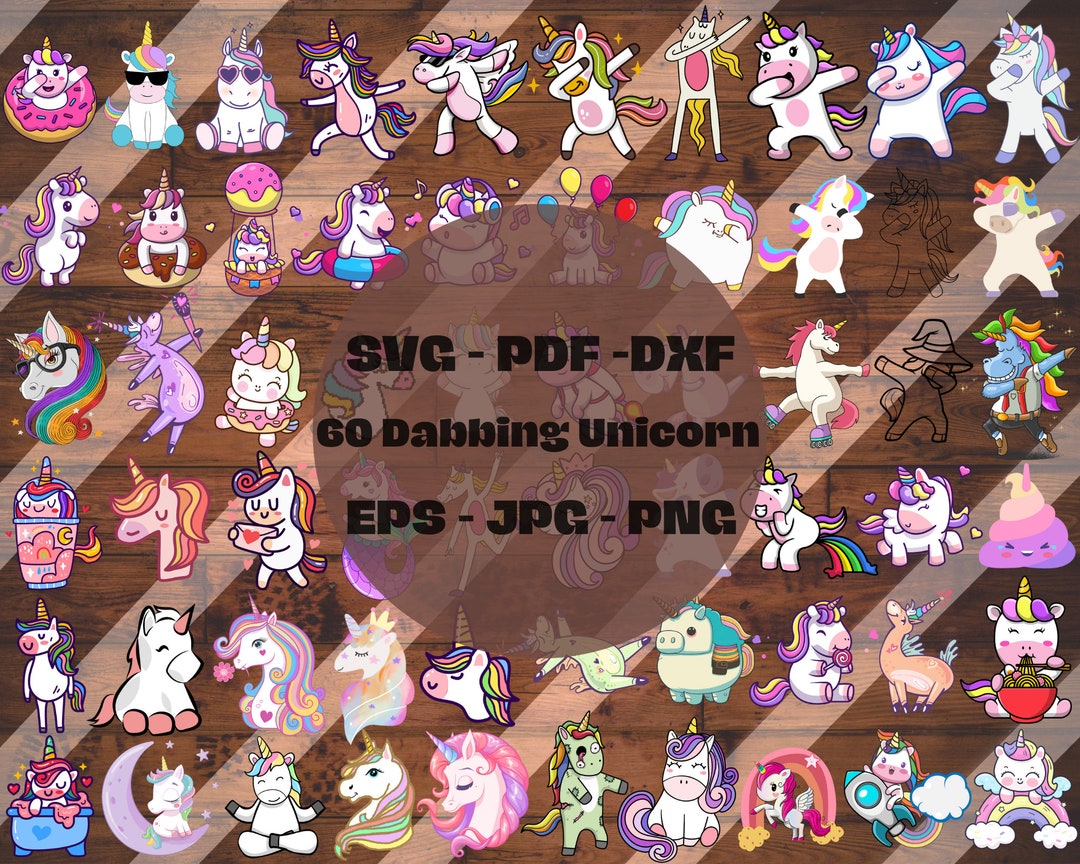 60 Dabbing Unicorn Svg, Dabbing Svg, Dab Svg, Unicorn Dab Svg, Cute ...