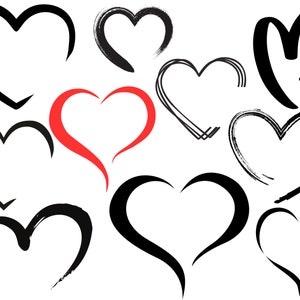 Open Heart Svg Bundle, Heart Svg Hand Drawn Heart Svg, Open Heart Svg ...