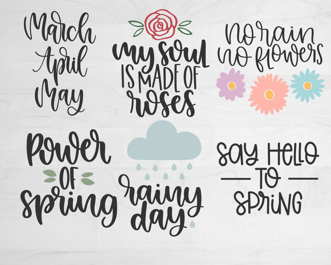 Spring Svg Spring Bundle Svg Hello Spring Svg Spring Design Etsy