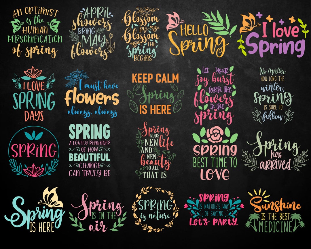 Spring Svg, Spring Bundle Svg, Hello Spring Svg, Spring Design for ...