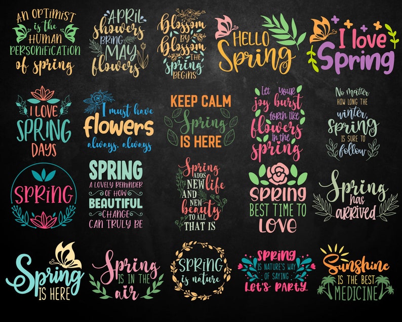 Spring Svg, Spring Bundle Svg, Hello Spring Svg, Spring Design for ...