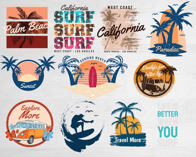 50 Summer Bundle Svg, Summer Clipart Bundle, Beach Svg, Beach Life Svg ...