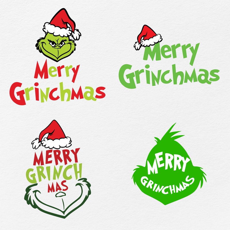 Merry Grinchmas Clipart - Etsy