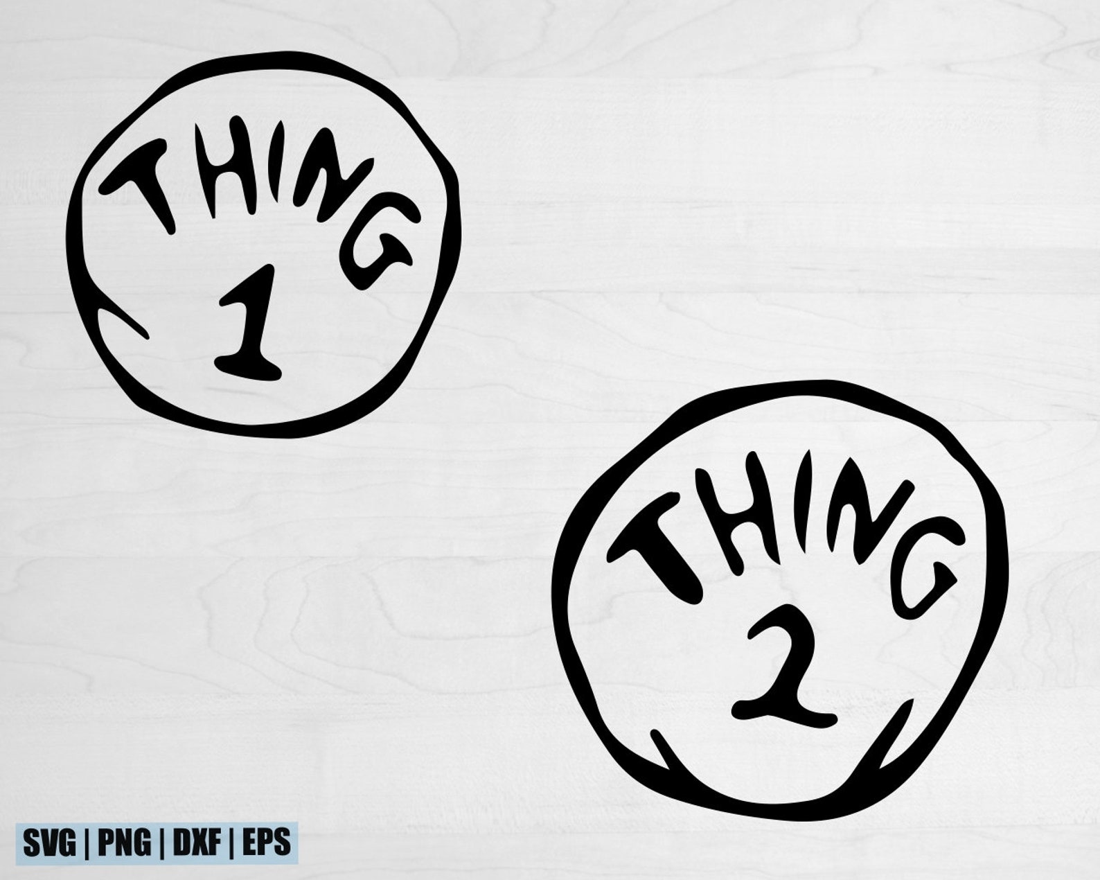 Thing One Thing Two Svg