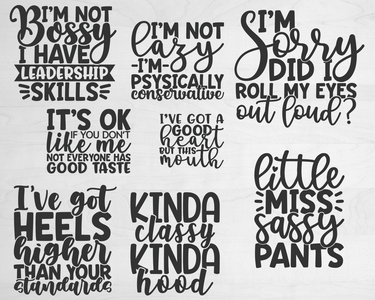 22 Sassy Svg Bundle Sassy Sayings Svg Sassy Quotes Svg Etsy