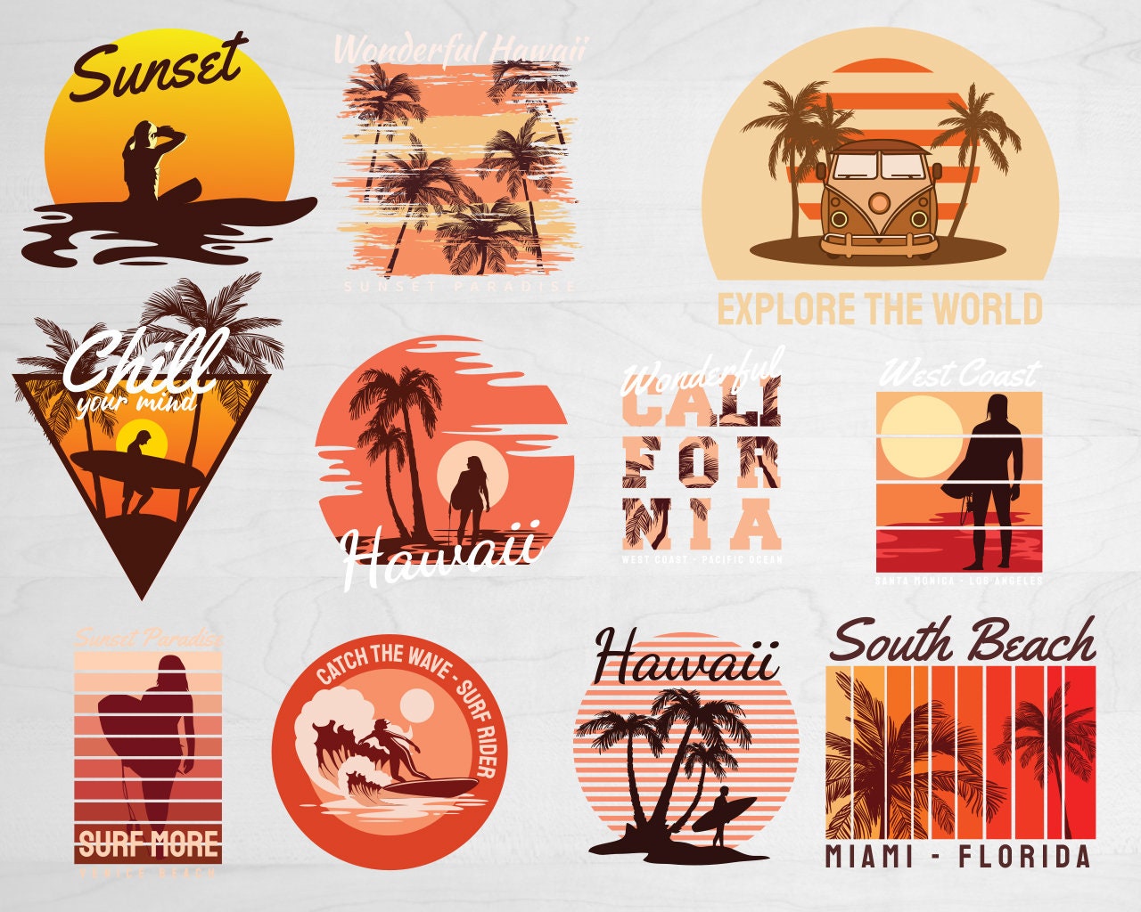 50 Summer Bundle Svg Summer Clipart Bundle Beach Svg Beach - Etsy