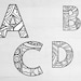 Zentangle Alphabet Svg, Zentangle Letters Full Alphabet 26 Letters Png ...