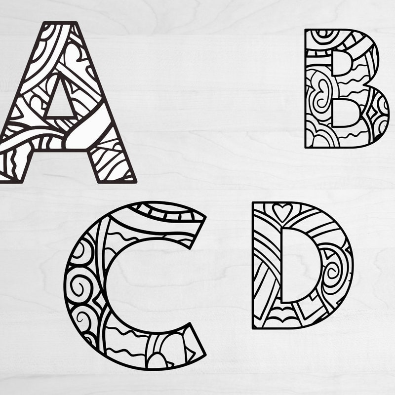 Zentangle Alphabet - Etsy