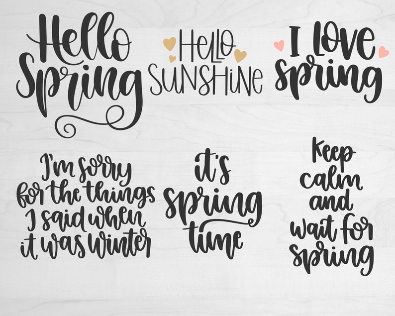 Spring Svg, Spring Svg Bundle, Hello Spring Svg, Spring Design for ...