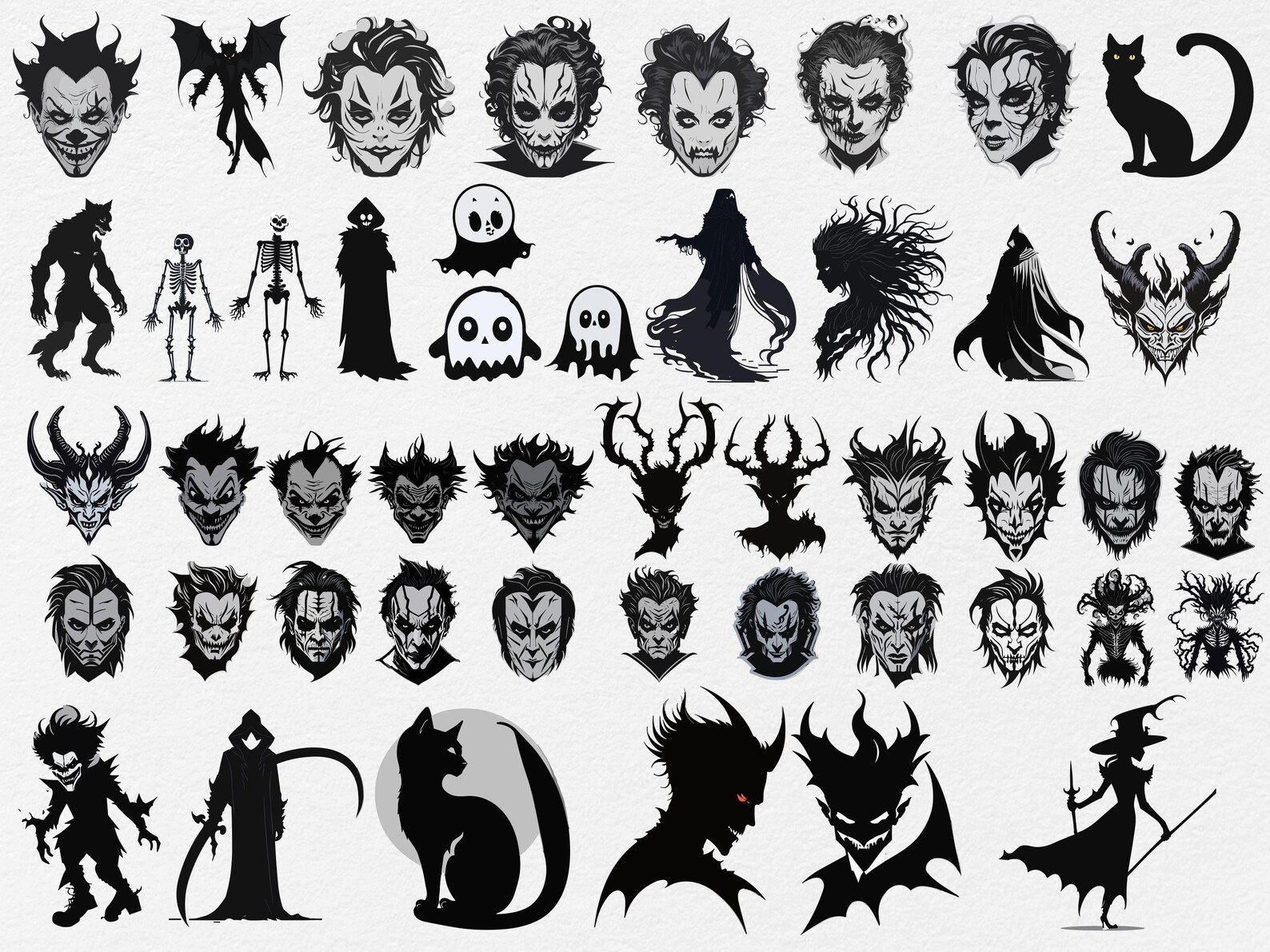 60+ Halloween Character Svg Bundle, Horror Svg Bundle, Halloween Svg ...