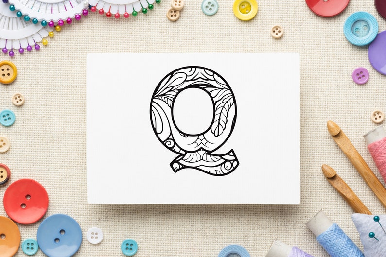 Zentangle Alphabet Svg Zentangle Letters Full Alphabet 26 - Etsy