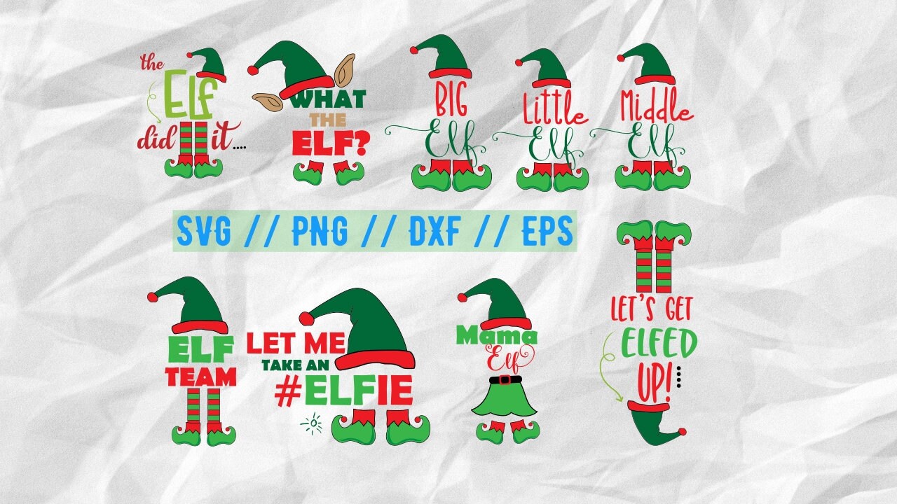 Christmas Elf Bundle Svg // Christmas Bundle SVG // Christmas | Etsy