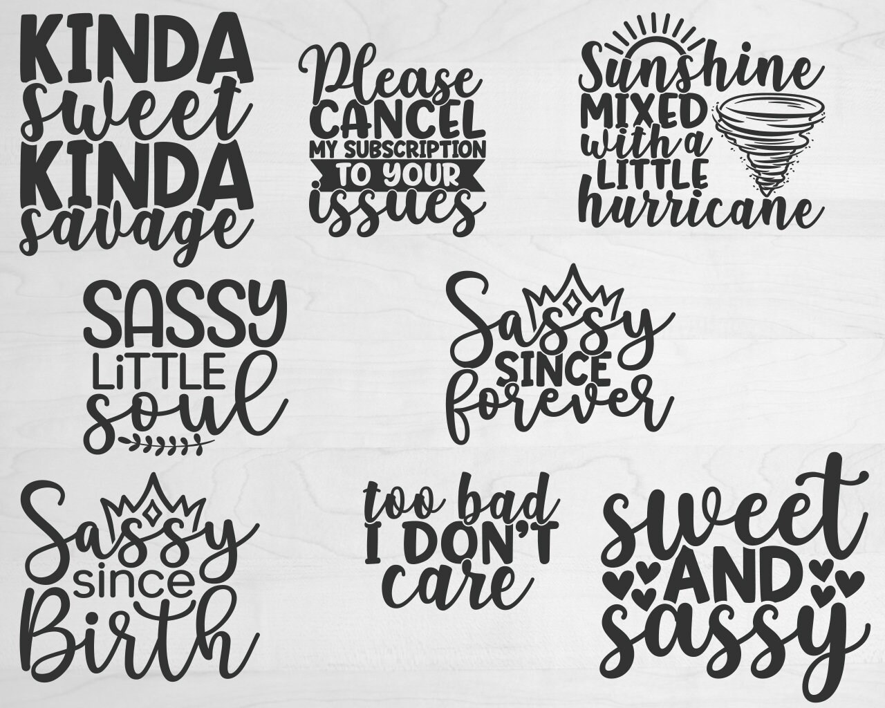 22 Sassy SVG Bundle Sassy Sayings Svg Sassy Quotes Svg - Etsy
