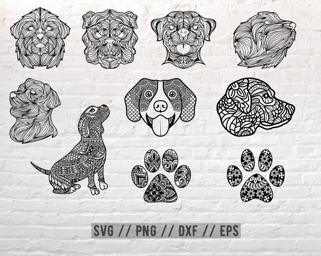 Dog Mandala Bundle SVG, Dog Mandala Face Svg, Labrador Mandala SVG ...