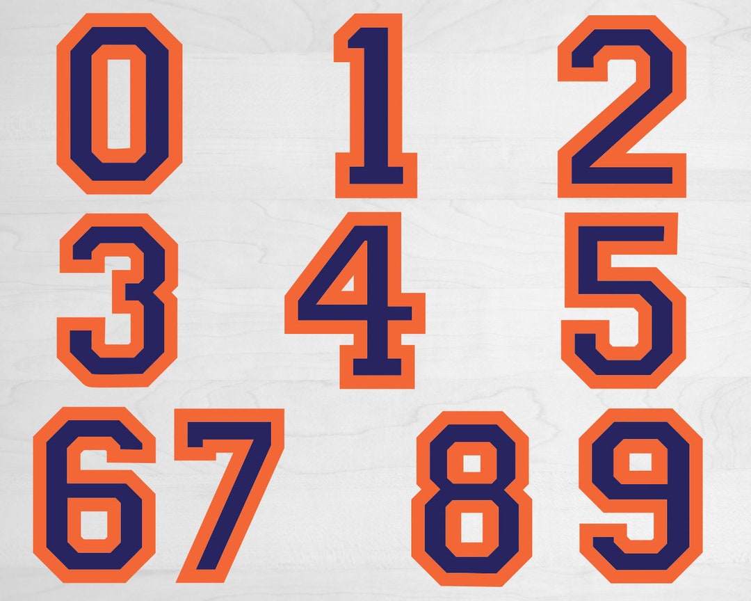 Jersey Numbers Svg, College Sport Numbers Svg, Basketball Numbers Svg ...