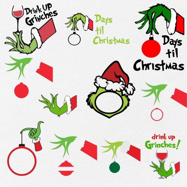 Grinch Monogram Svg - Etsy