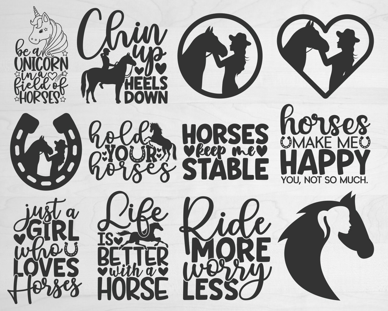 Horse SVG Bundle Horse Svg Horse Clipart Horse Quotes Svg | Etsy