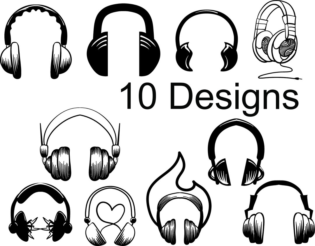 Headphone SVG Bundle, Headphones SVG Bundle, Headset Svg, Music Svg, DJ ...