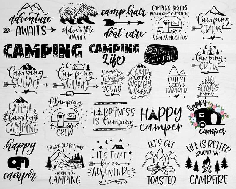 Camping Bundle Svg Camping Quotes Bundle Svg Camping Svg - Etsy