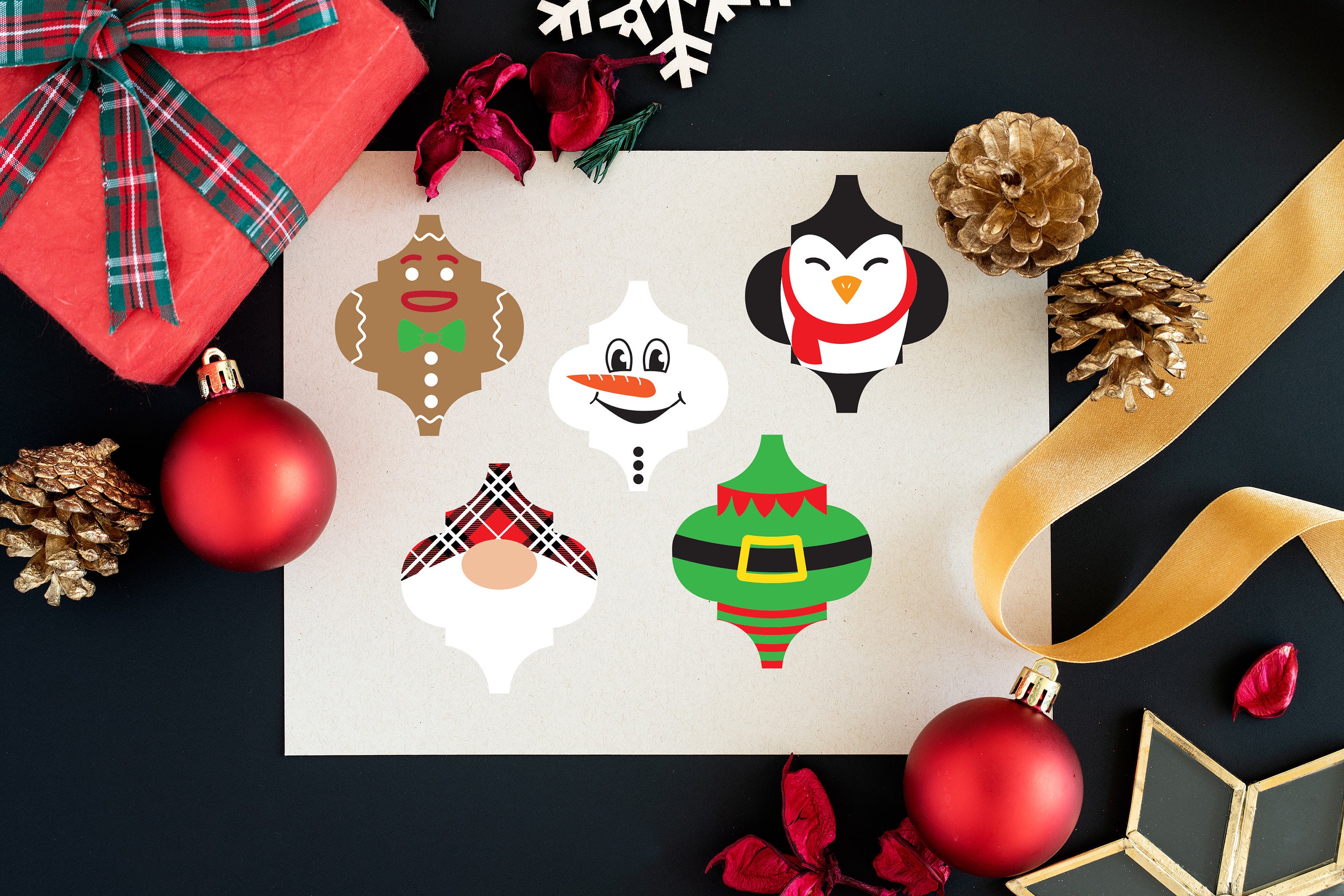 Tile Arabesque Christmas Ornament SVG Bundle Arabesque Tile - Etsy Norway