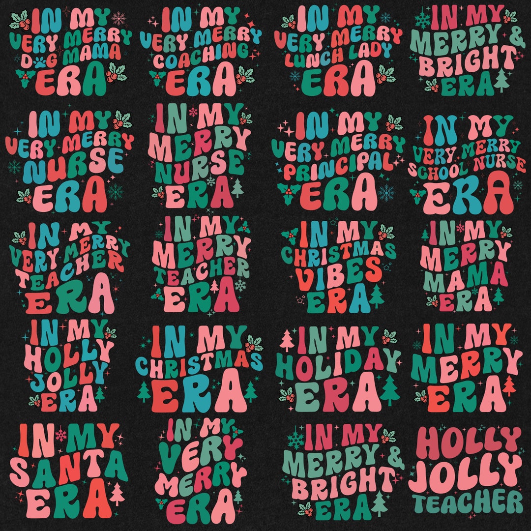 In My Christmas Era Svg Bundle, Retro Christmas Svg, in My Christmas ...