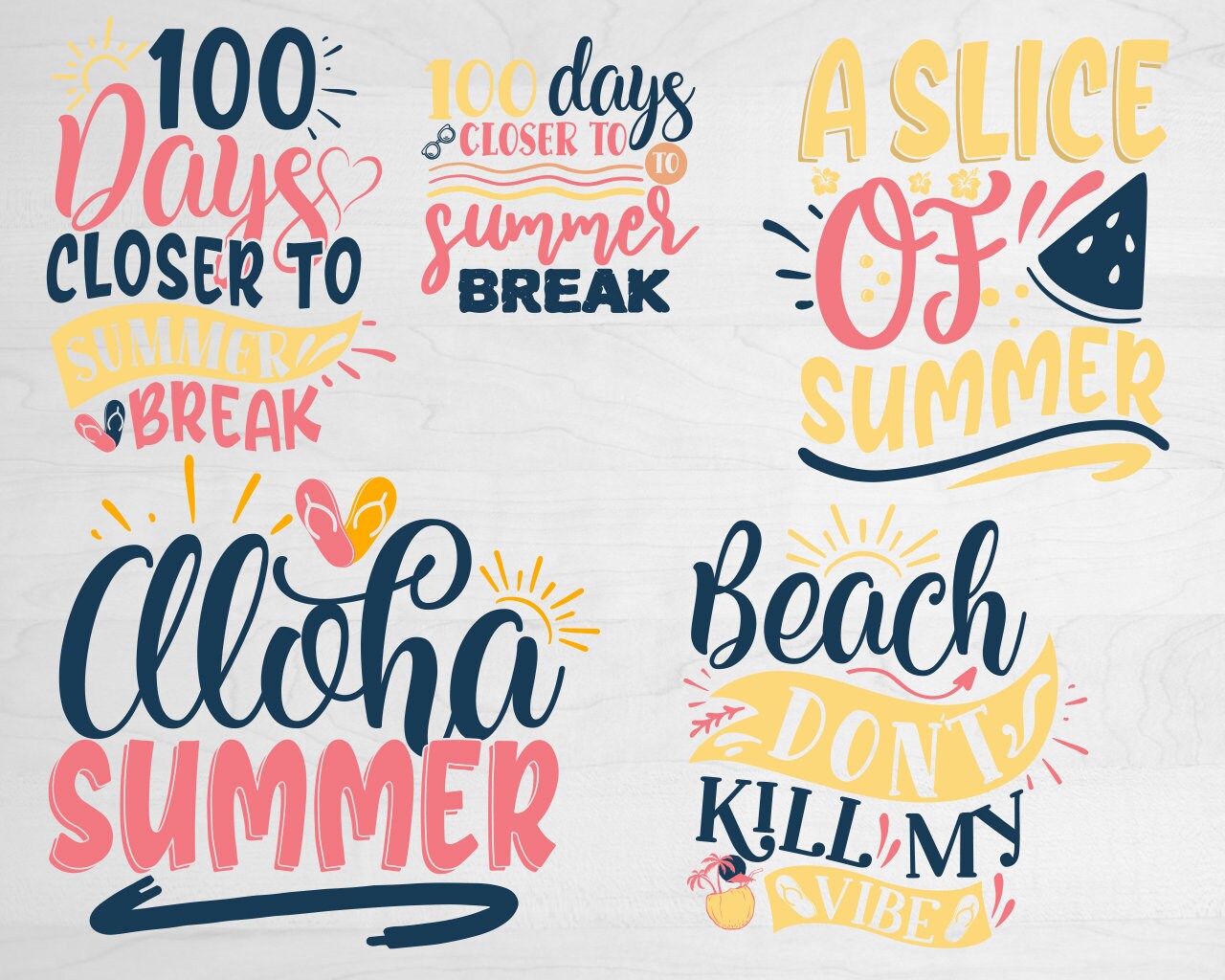 Summer Bundle Svg Summer Quotes Bundle Svg Hello Summer Svg - Etsy