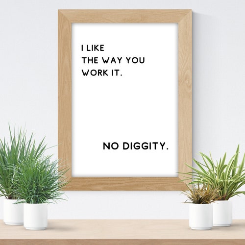 No Diggity Poster - Etsy