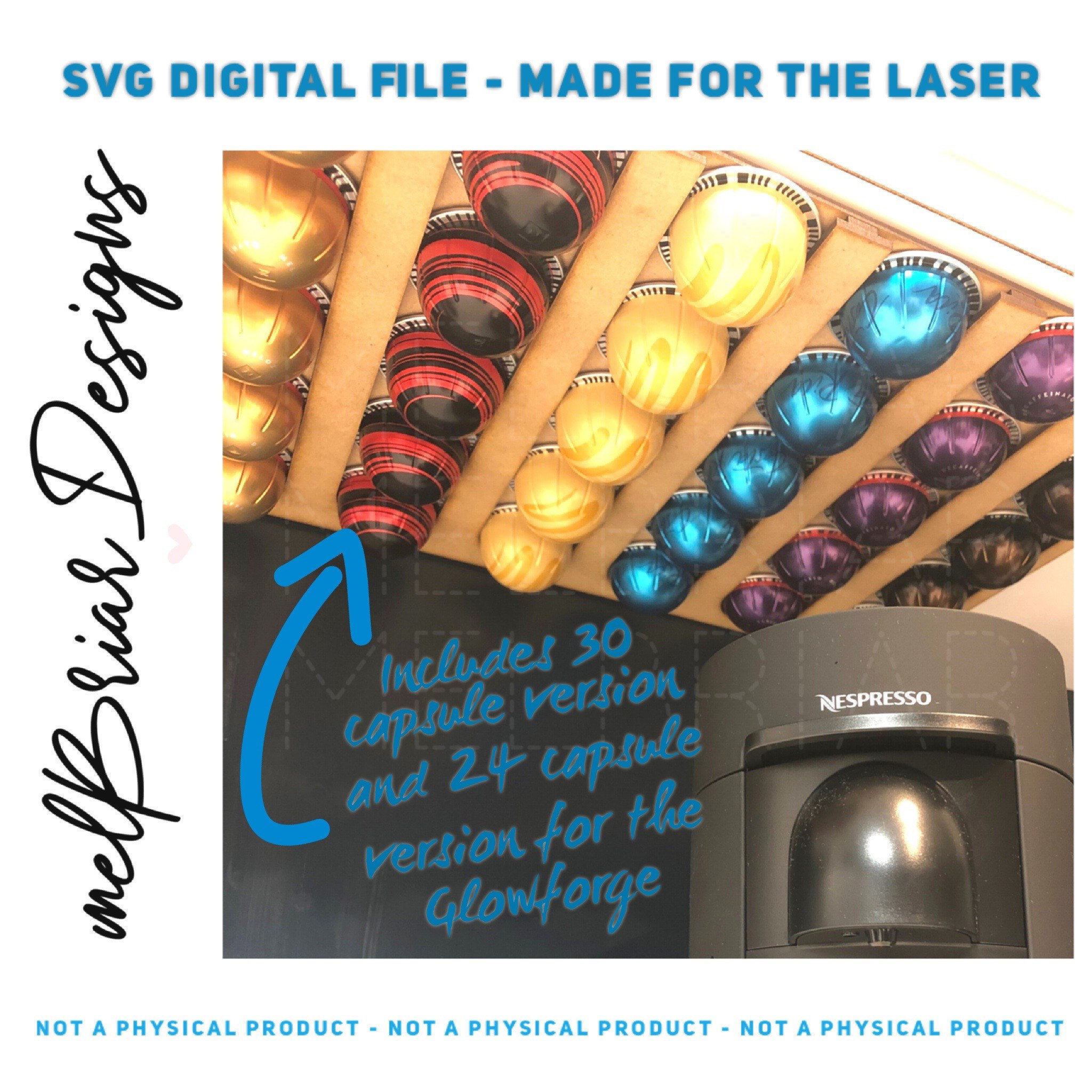 DIGITAL Nespresso Vertuo Capsule Storage - Under Cabinet Mount - Wall ...