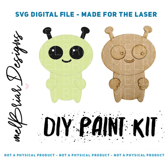 DIGITAL DIY Paint Kit Alien Animal Paint Kit Includes - Etsy
