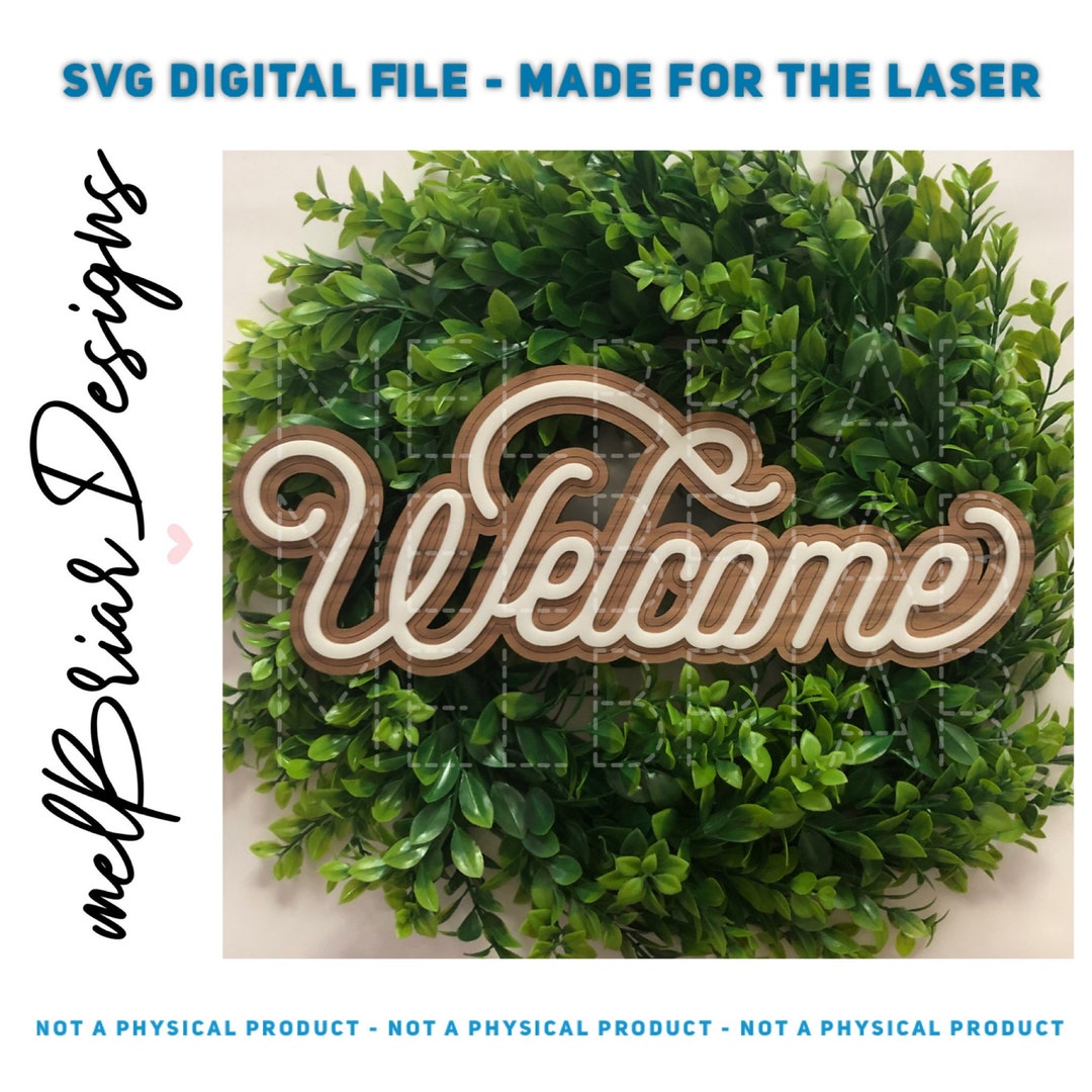 DIGITAL Welcome Sign File - Door Sign - Wreath Sign - Gift for ...