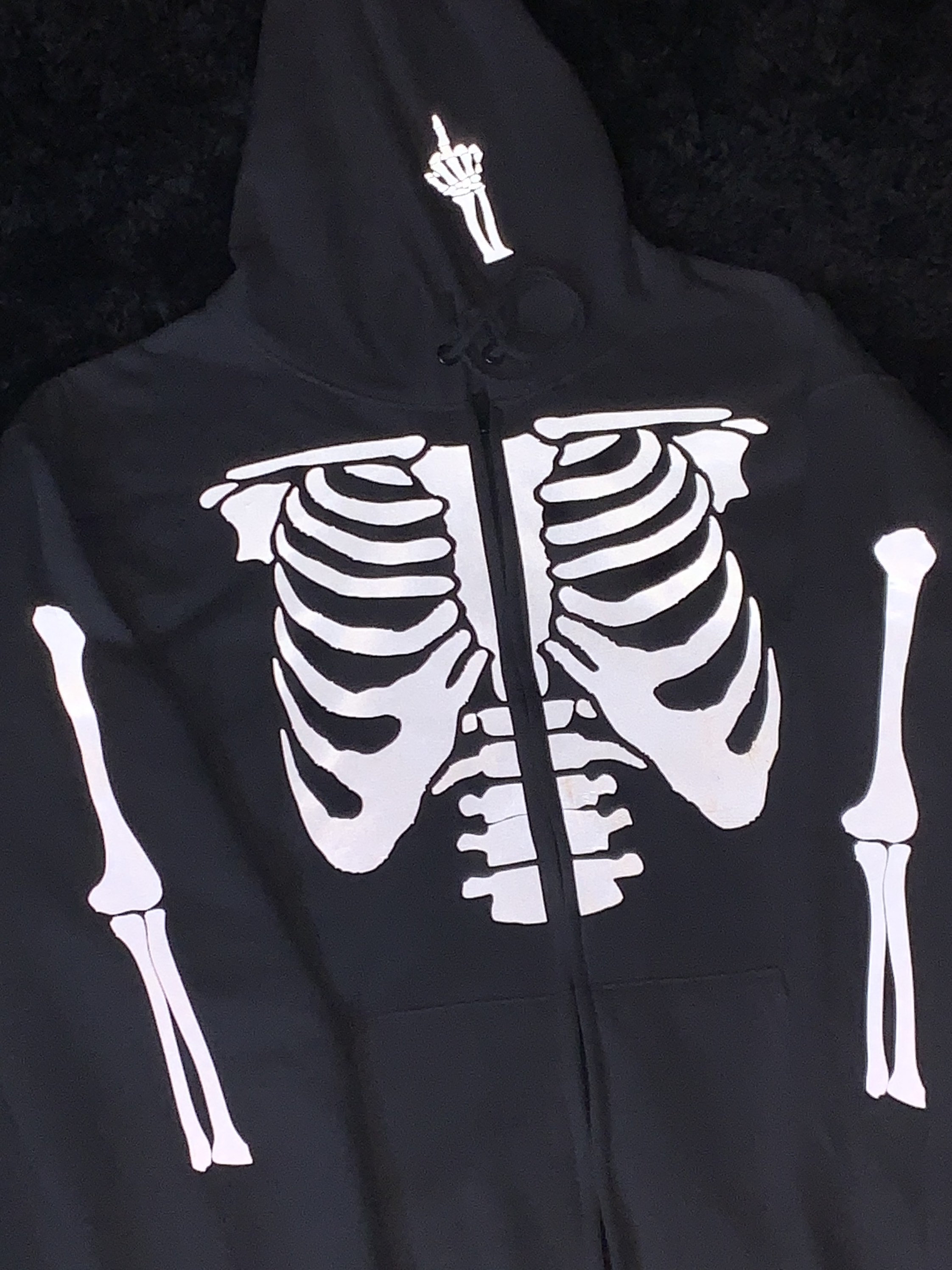 White Reflective Skeleton Zip-ups - Etsy UK