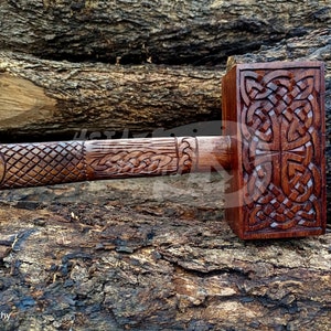Custom Handmade 15'' Viking Odin Hammer Premium Quality, Totally ...