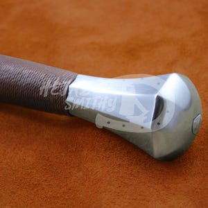 Hand-forged 42'' Two Handed Longford Sword With Leather Scabbard ...