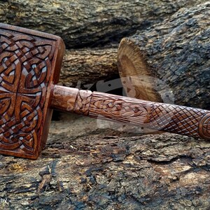 Custom Handmade 15'' Viking Odin Hammer Premium Quality, Totally ...