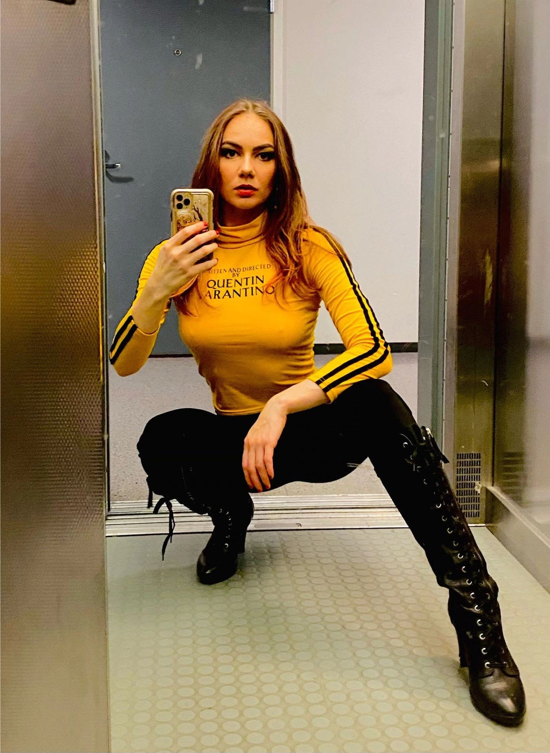 Written and Directed by Quentin Tarantino Long Sleeved Top, Yellow ...