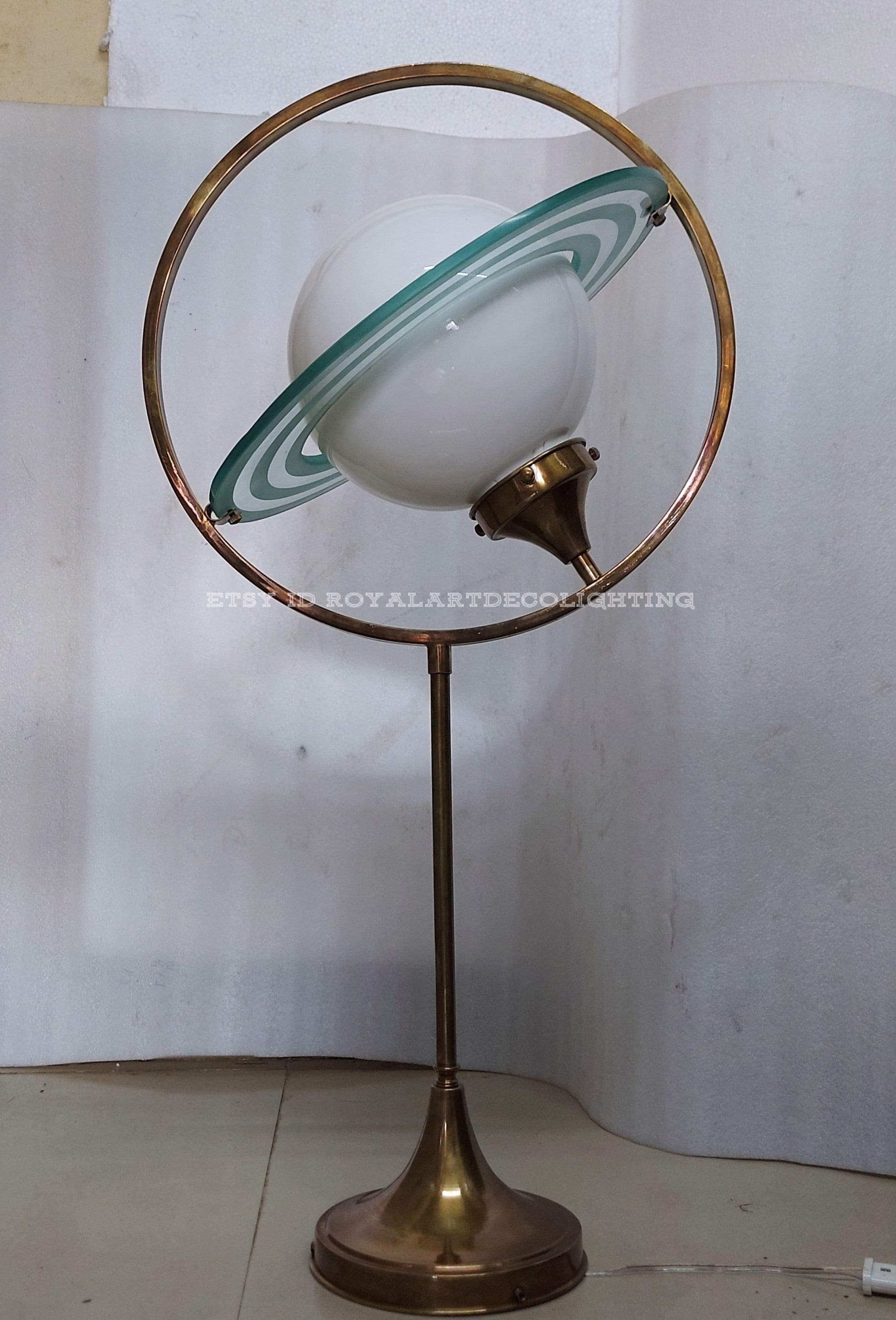 Antique Vintage Art Deco Old Fixture Saturn Light Brass Floor - Etsy