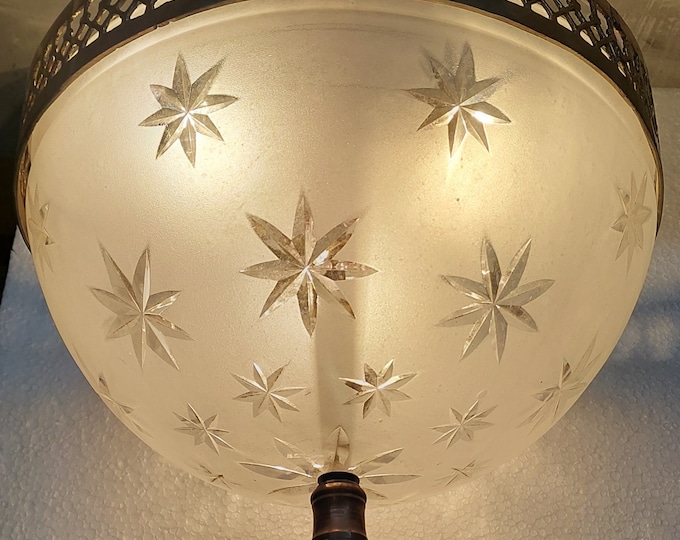 Antique 1900s Electrified Reflex Gas Inverted Pendant Light ...